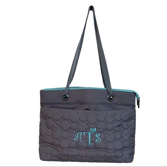 thirty-one | Bags | Thirty One Grayturquoise Quilted Tote Bag Very You ...